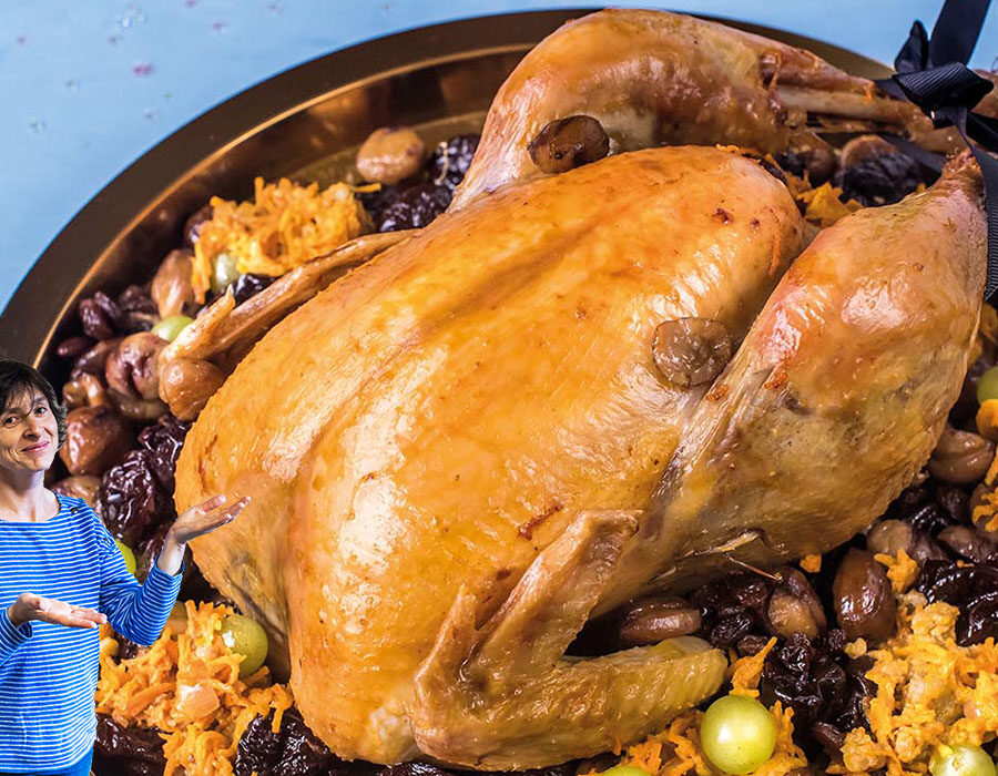 Chapon de Janzé farci aux fruits secs - Les Fermes de Janzé